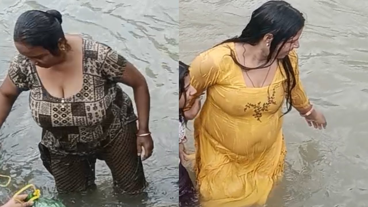 Ganga Snan 2026 ! bhabhi bathing in ganga ! Simaria Ghat Snan 2026 # ...