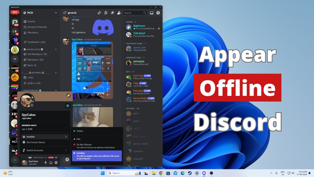 How to Appear Offline on Discord - YouTube