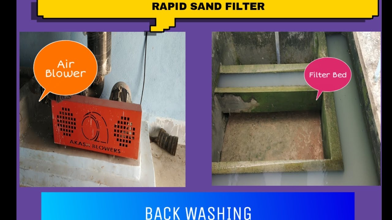 Air blower uses in rapid sand filter - YouTube