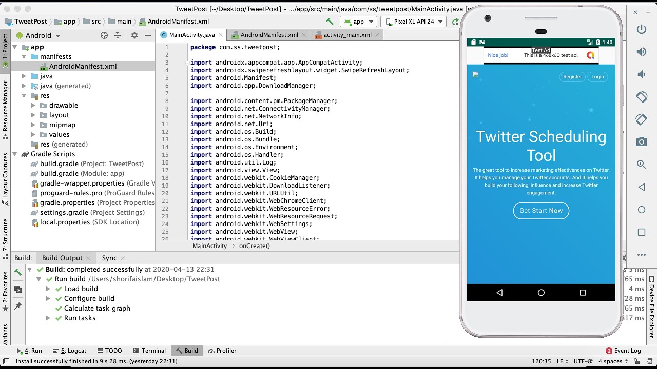 Admob ads Integration || Convert Website Into Android App Part 13 ...