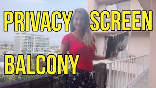 POYEE Black Balcony Privacy Screen Fence Cover UV Protection Weather Resistant Waterproof Shade