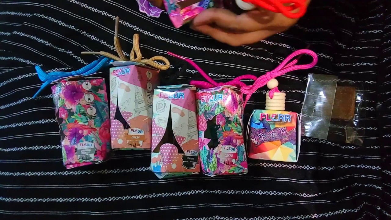 Unboxing Fleur / Flerr Car Perfumes 9ml (6 bottles) - YouTube