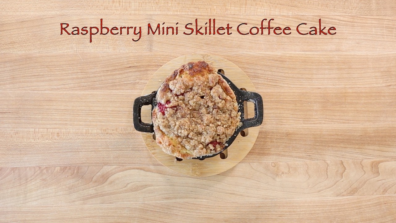 Raspberry Mini Skillet Coffee Cake - YouTube