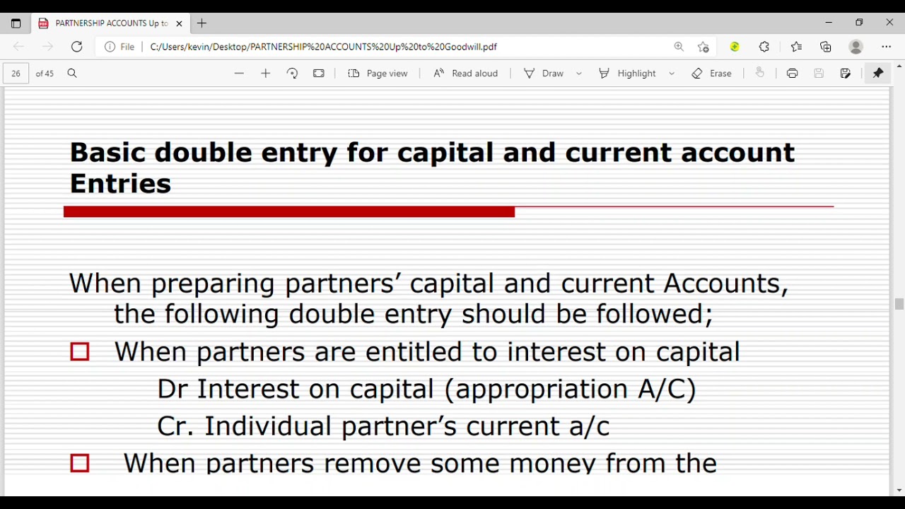 partner's capital Accounts ( partnership, Accounting II) - YouTube