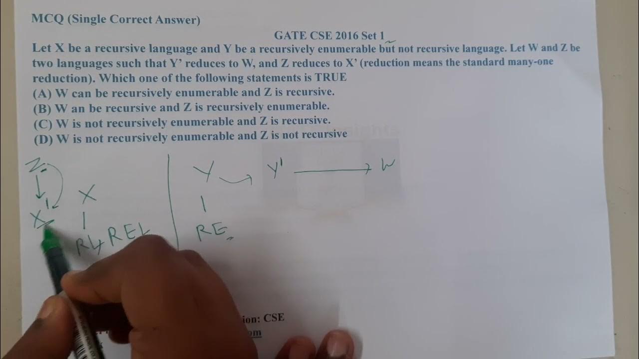 GATE CSE 2016 SET 1 - YouTube