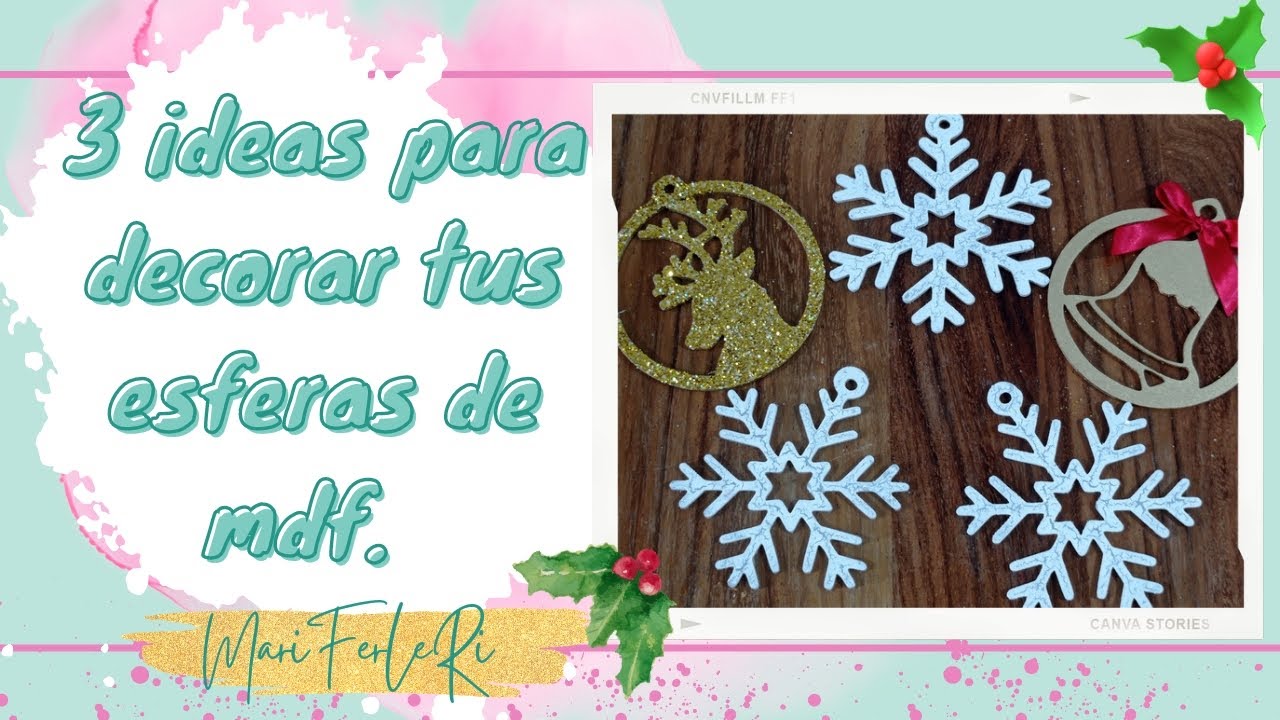 Decora tus esferas en MDF, fácil y rápido. #Arteleri - YouTube