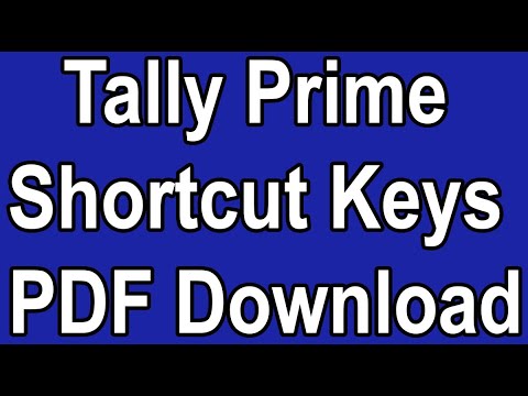 Tally Prime Shortcut Keys PDF Download - YouTube