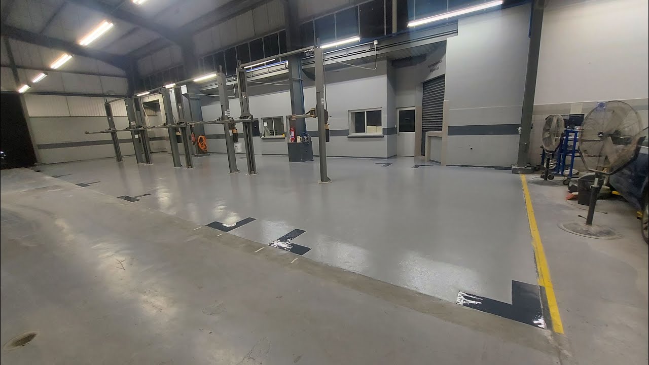 PISO EPOXICO TALLER MECANICO (PIEL DE NARANJA)/ EPOXY FLOOR MECHANIC ...