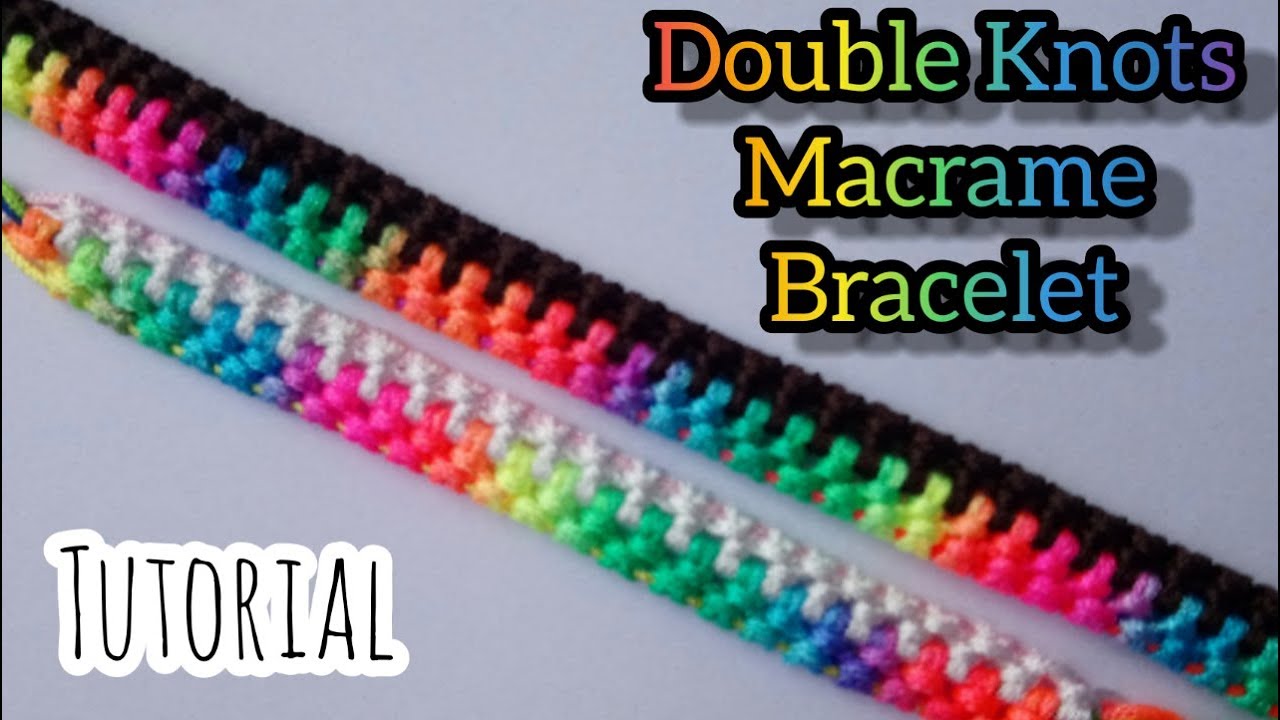 Two Tone Stripe Macrame Bracelet [Tutorial] - YouTube