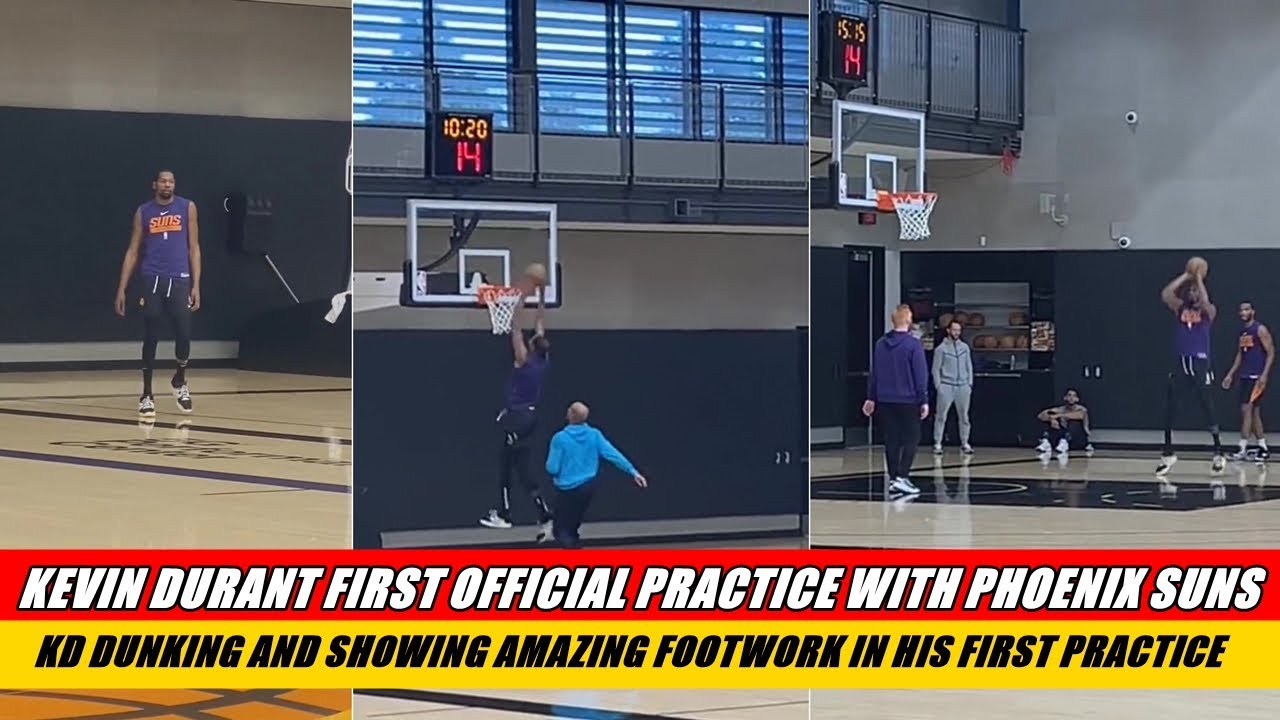 Kevin Durant DUNKING & Showing AMAZING FOOTWORK In His First Official ...
