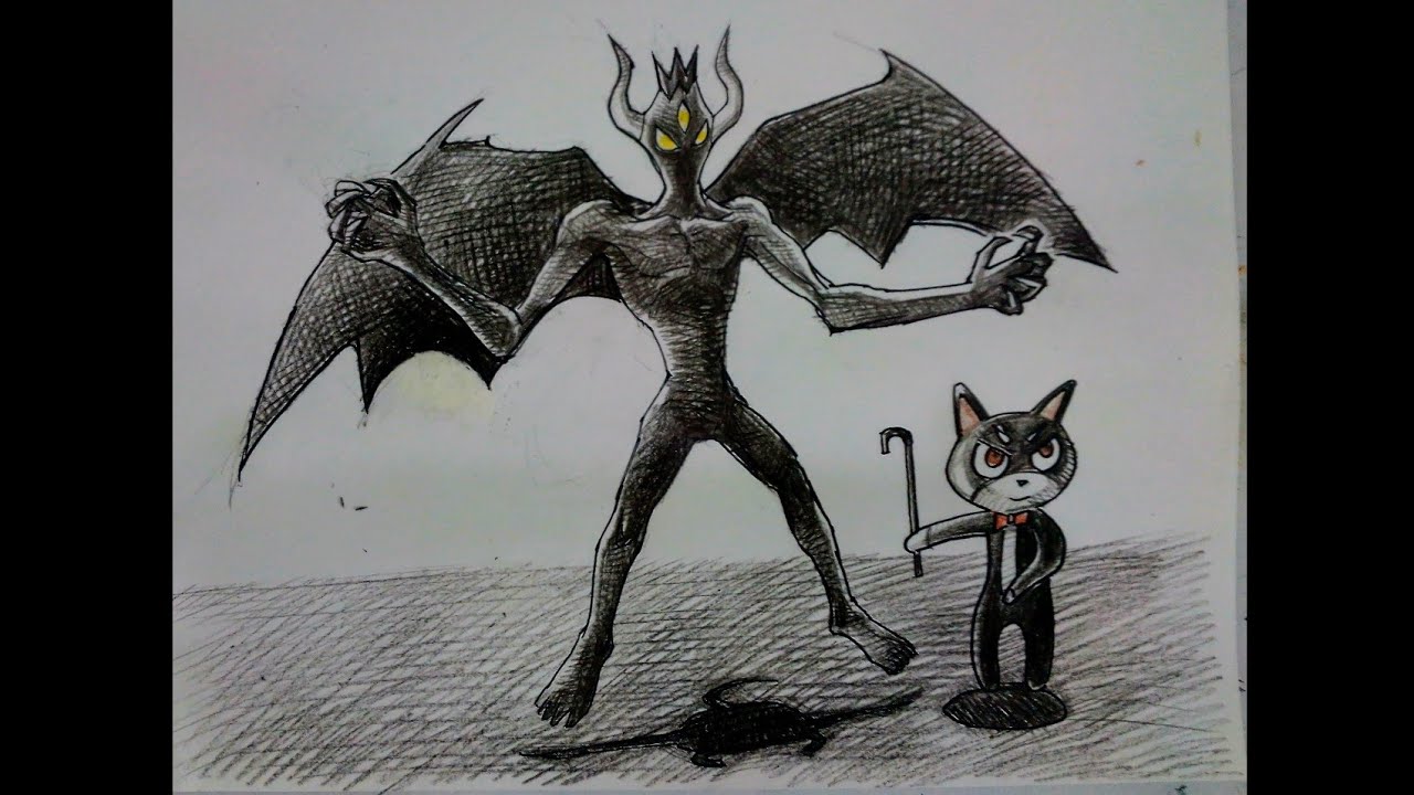 Drawing Cartoon shin Demon New(Trevor Henderson)OC - YouTube