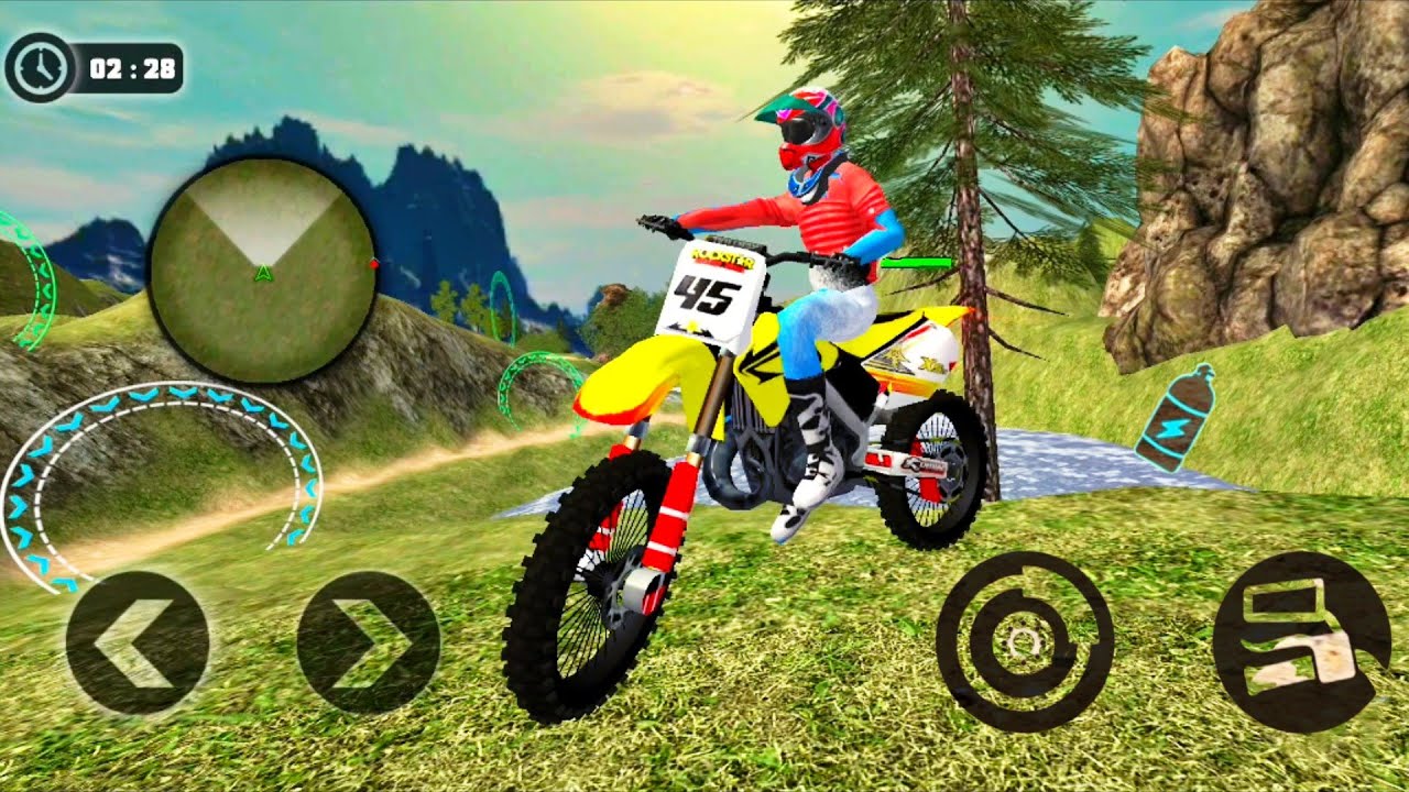 Uphill Offroad Motorbike Rider - Driving Motorcycle For Off-roading ...