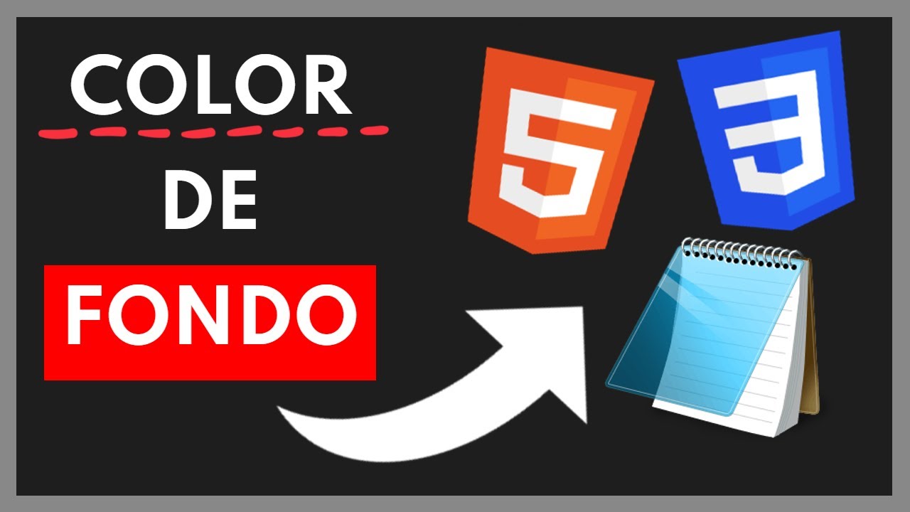 🎨 Cómo PONER COLOR de FONDO en HTML desde el BLOC DE NOTAS - YouTube