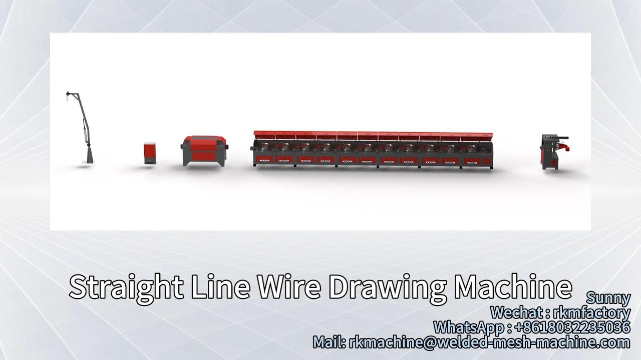 Straight line wire drawing machine. - YouTube