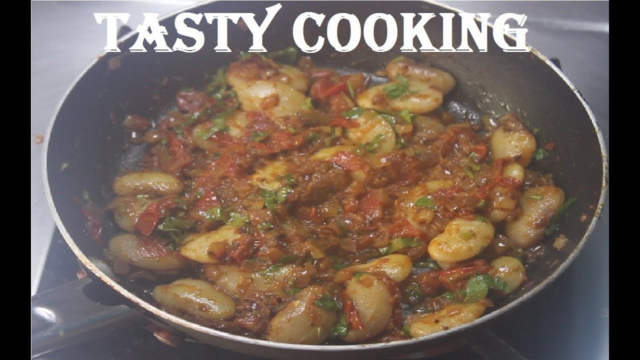 TASTY VEG LIMA BEANS FRY RECIPE - YouTube