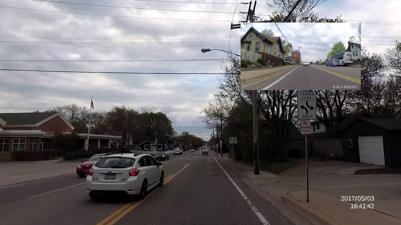 (driving straight from turn lane + crossing center line at an ...