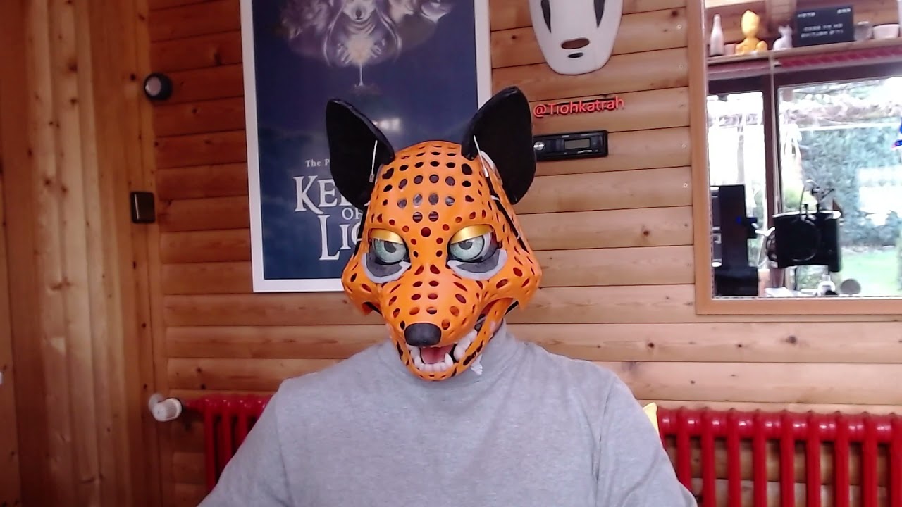 3d-printed fursuit head base - animatronics test - YouTube