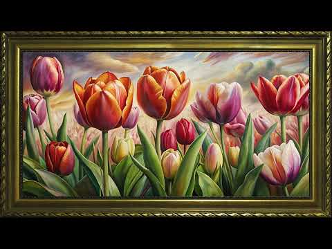 lale bahçesi 4K 1 Hours Framed Painting | TV Wallpaper