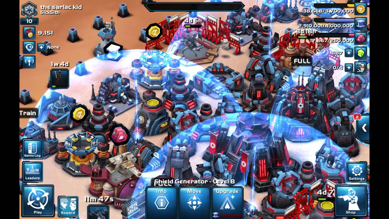 Star wars commander level 9 base design - YouTube