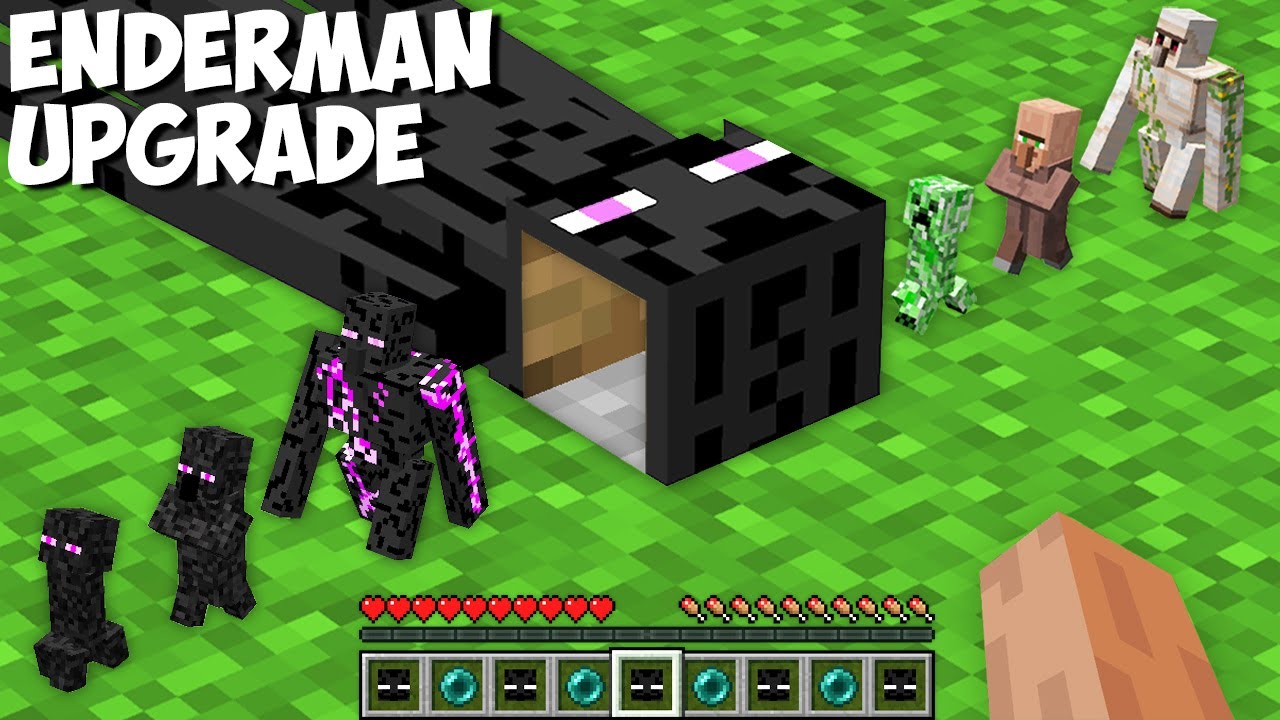 Why did I TRANSFORM ALL MOBS INTO ENDERMAN MOBS in Minecraft ? INCREDIBLE ENDERMAN UPGRADE ...