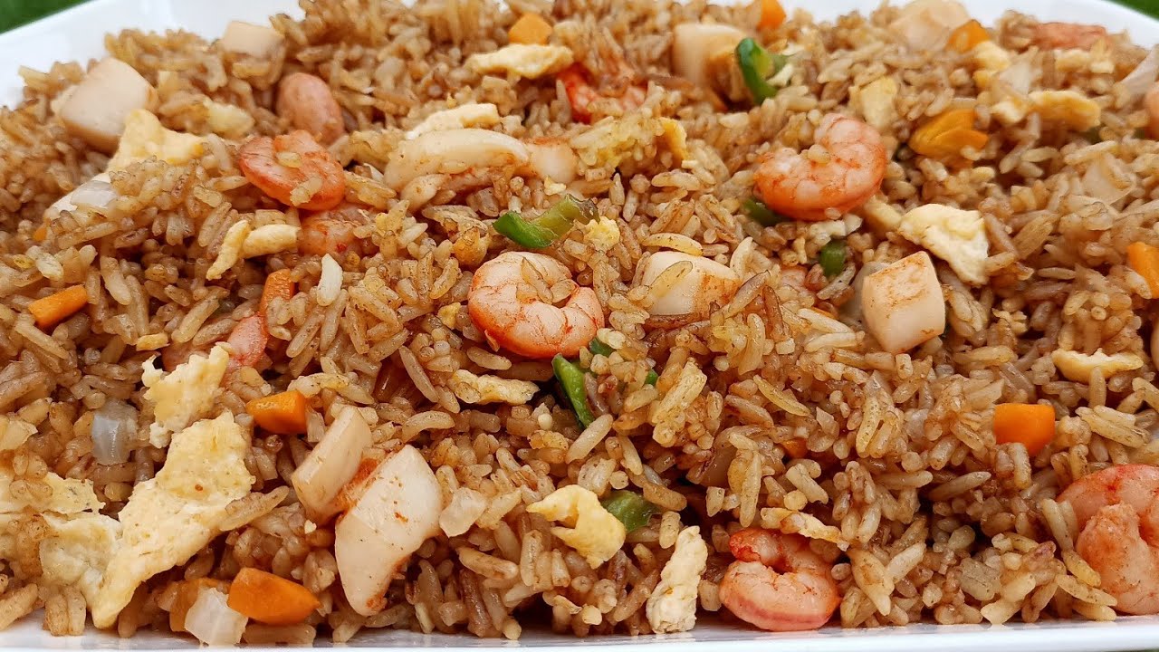 Seafood Fried Rice | Shrimp & Octopus Fried Rice Recipe - YouTube