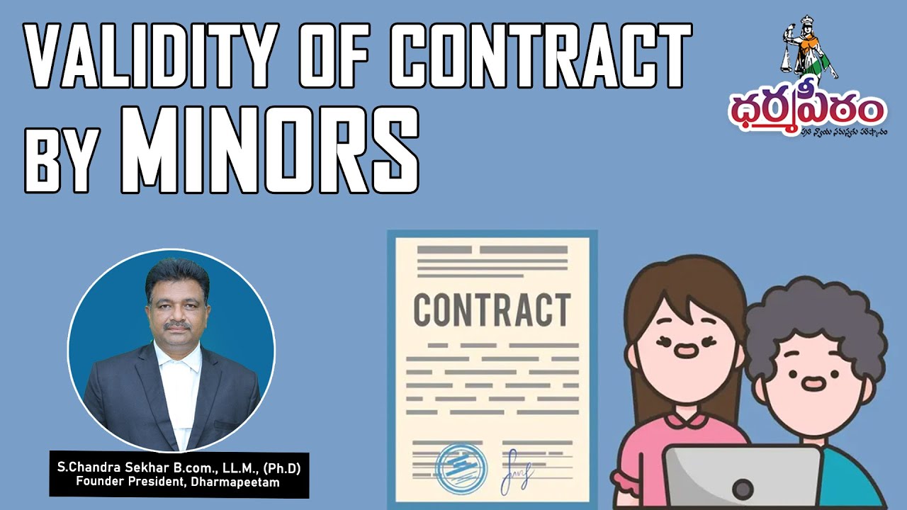 Validity of Contract By MINORS I Dharmapeetam - YouTube