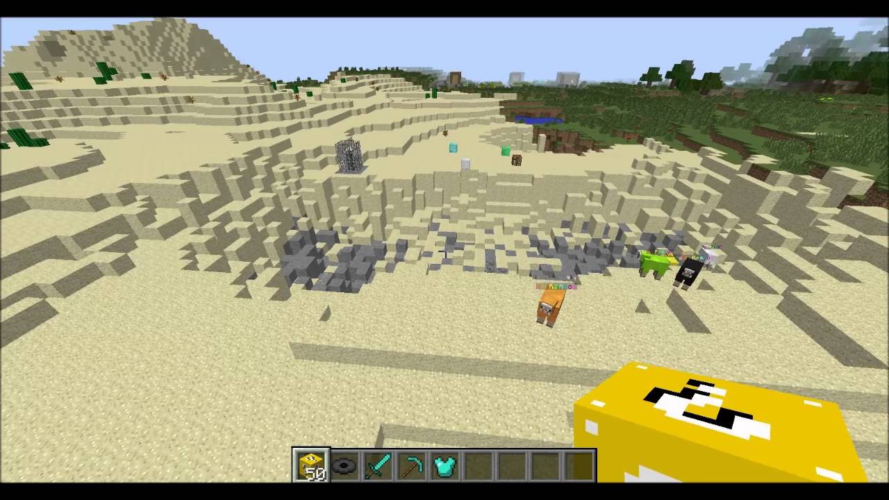 Minecraft lucky blocks mod showcase - YouTube