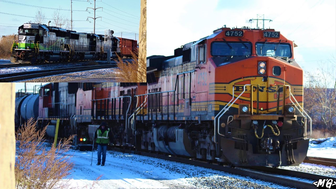 Foreign Power and an Eco EMD Lead Bison Yard Switchers - YouTube