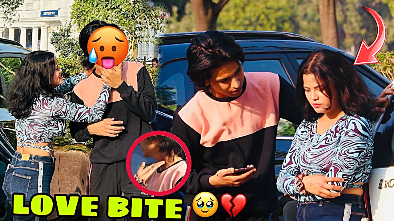 Love Bite Prank🤭 ️ | ग़लत किया 💔🥹 | | AJ BOY - YouTube