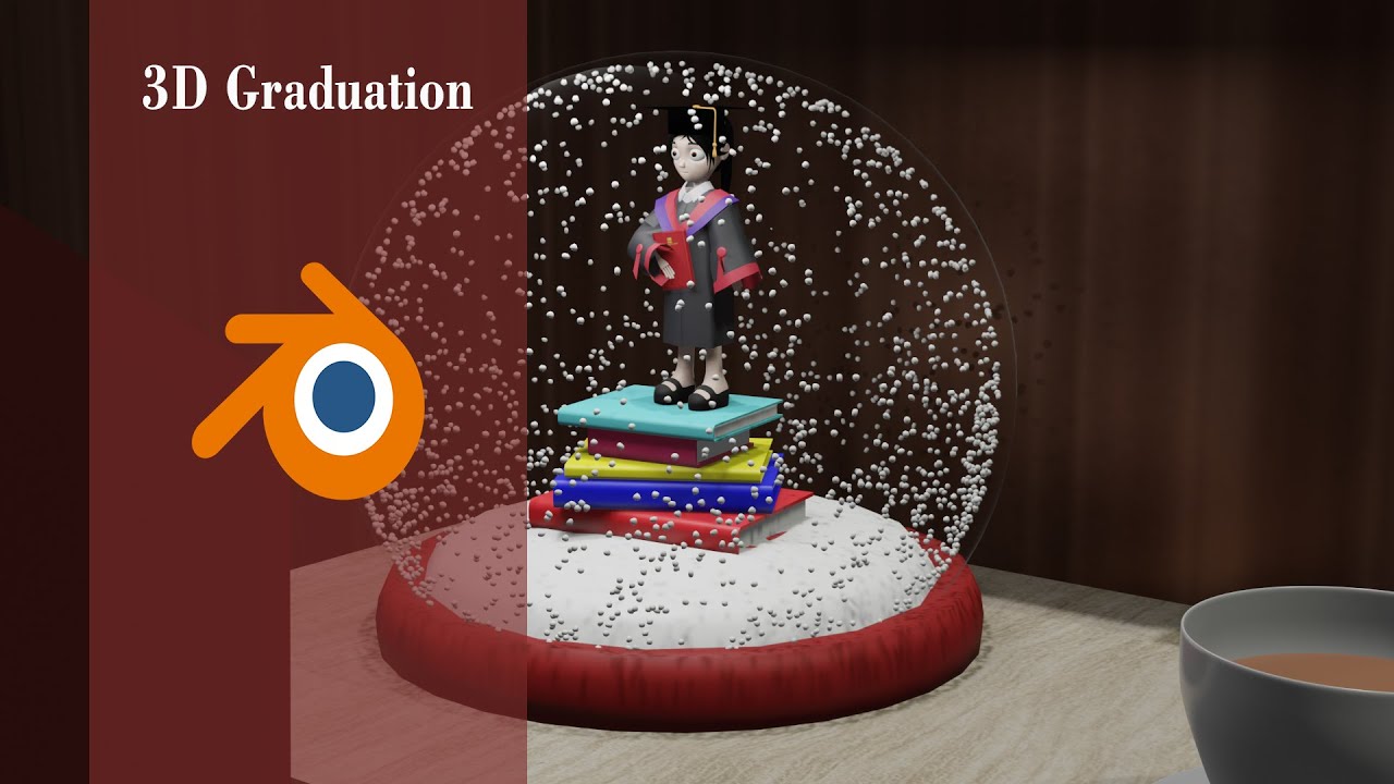 3D modeling of graduation using blender - YouTube