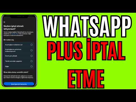 WHATSAPP PLUS İPTAL ETME