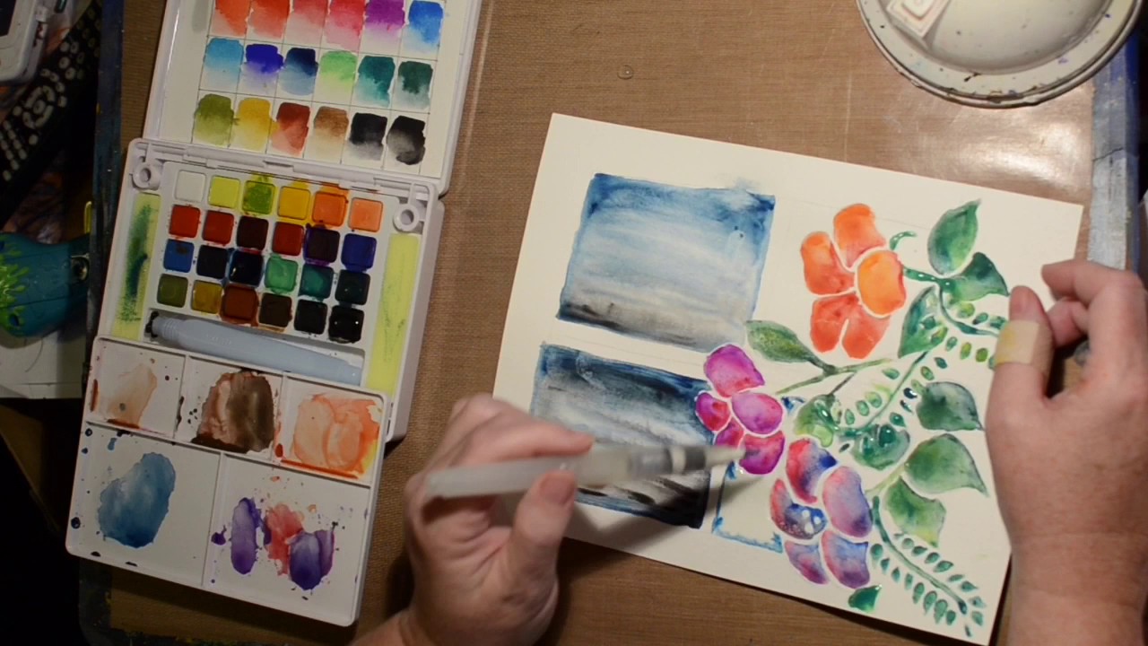 Watercolor Puddle Painting - YouTube