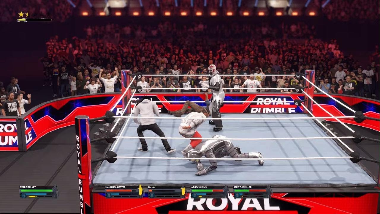 WWE 2K24 Horror characters Vs Cartoon Characters Royal Rumble - YouTube