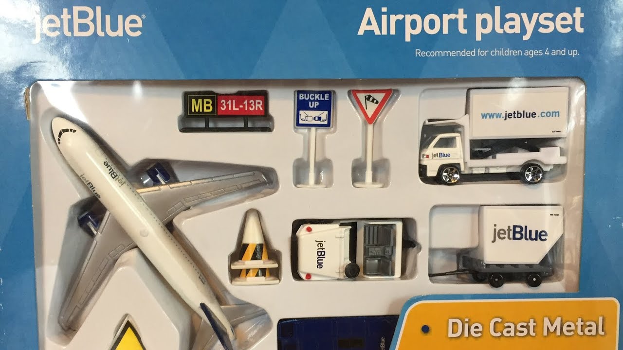 Daron JetBlue Airways Airport Playset Review - YouTube