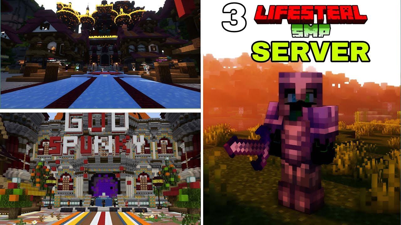 TOP 3 BEST LIFESTEAL SERVER FOR JAVA+PE | BEST PVP AND LIFESTEAL ...