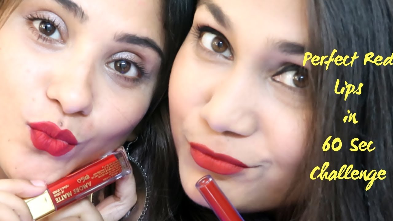 Perfect Red Lips in 60 Seconds Featuring Nidhi Katiyar | ShyStyles ...