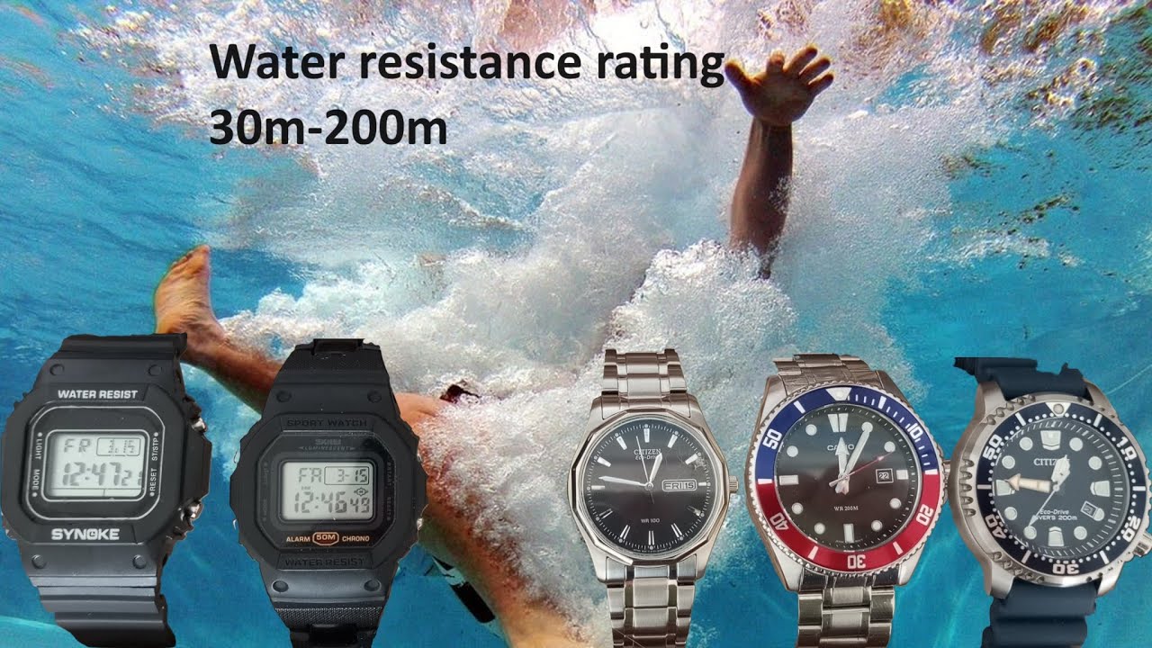 Water resistance rating (30m-200m) - YouTube