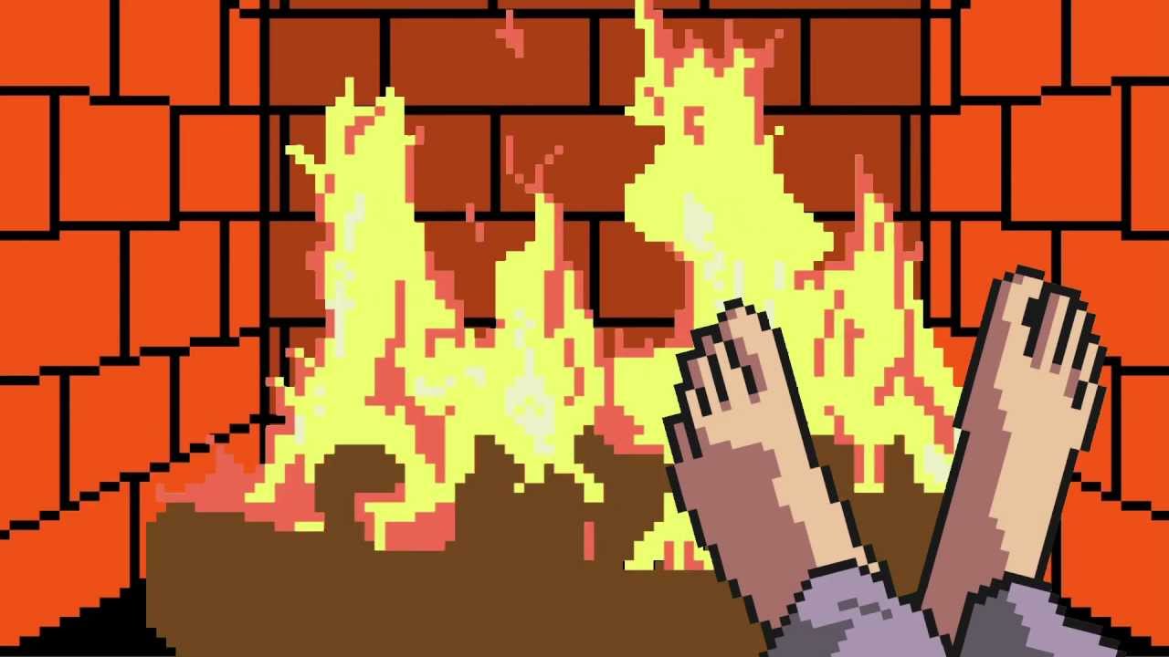 Super 8 Bit Fireplace - YouTube