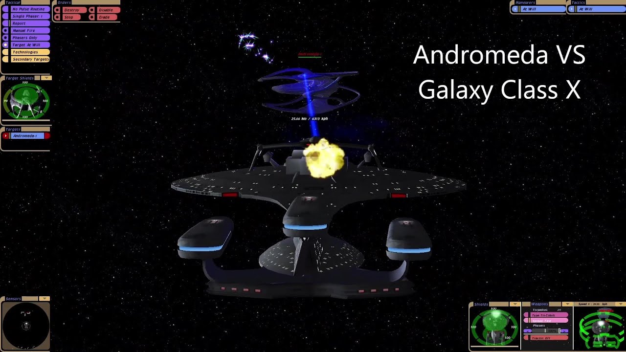 Andromeda Ascendant VS Galaxy Class X From Hell | Star Trek Bridge ...