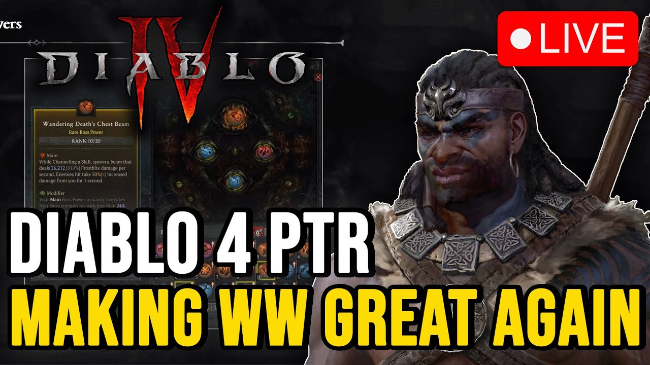 PTR NPC UP!!! Testing Whirlwind Barbarian in PTR - Diablo 4 - YouTube