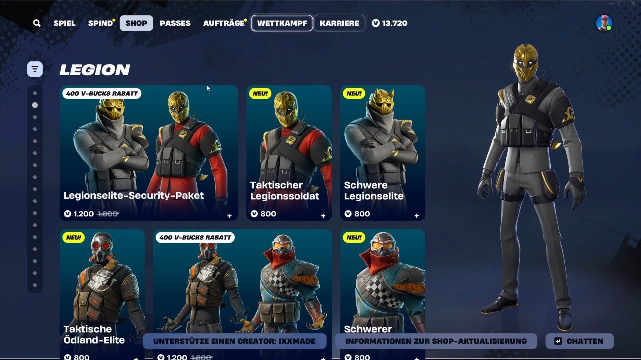 Fortnite Legion-Pakete: Security, Ödländer & Mythische Legion | NEU im ...