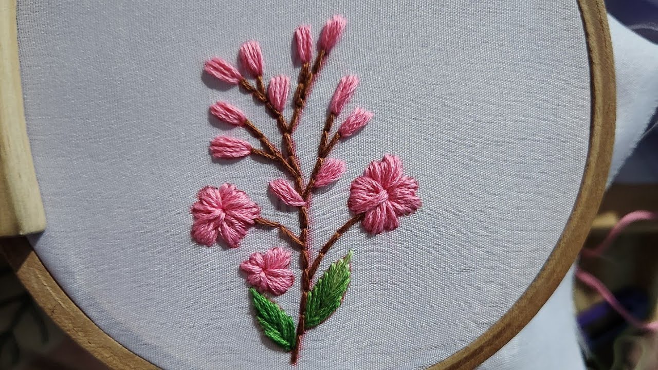 Simple And Easy Satin Stitch Flower | How To Make Simple And Easy Satin ...