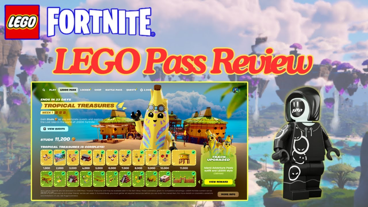 LEGO Fortnite - New Tropical Treasures LEGO Pass Review - YouTube