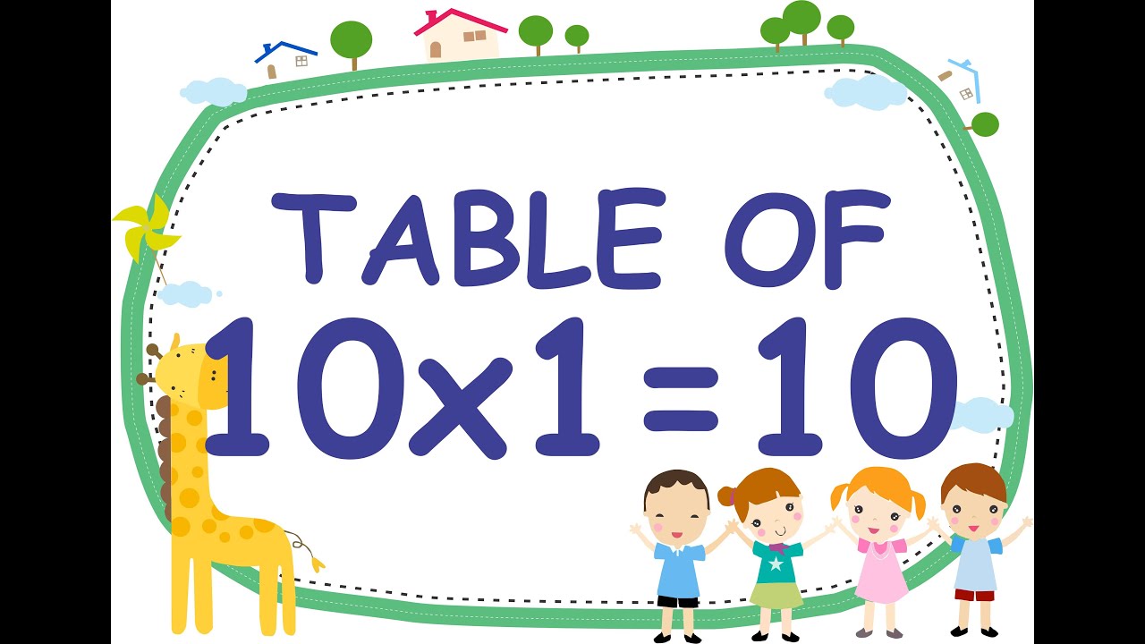 10x1=10 Multiplication | Table of Ten | 10 Tables Multiplication Video ...