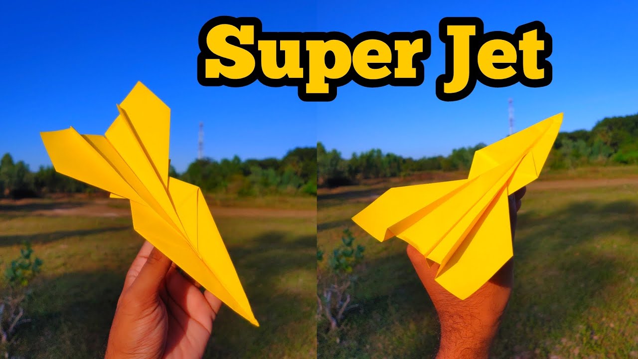 SUPER JET Aircraft Making | Easy Origami Paper Plane | Marki's Origami ...
