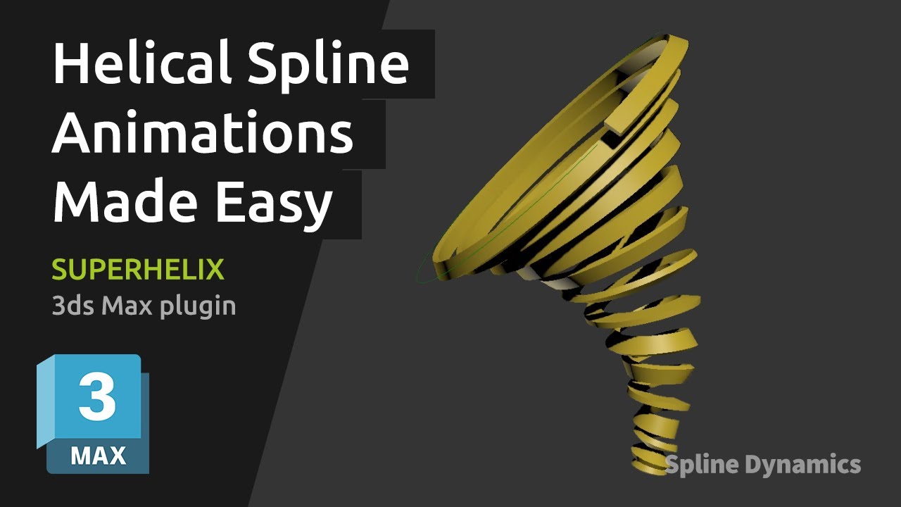 Create Helical Spline Animations Easily | SuperHelix 3ds Max Plugin ...
