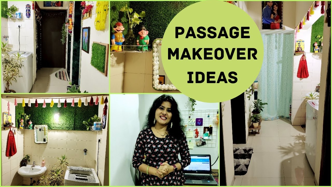 Passage Way Makeover Rental Friendly | Hallway Design Ideas | Foyer ...