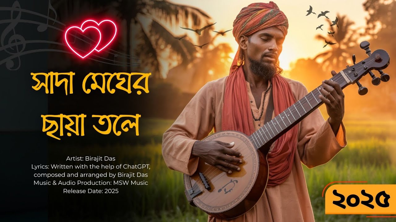 💖 Shada Megher Chhaya Tole | Birajit Das | Bangla Romantic Song 2025 | Heart Touching Bengali ...