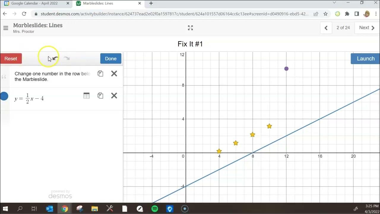 Desmos Marbleslides: Lines Help - YouTube