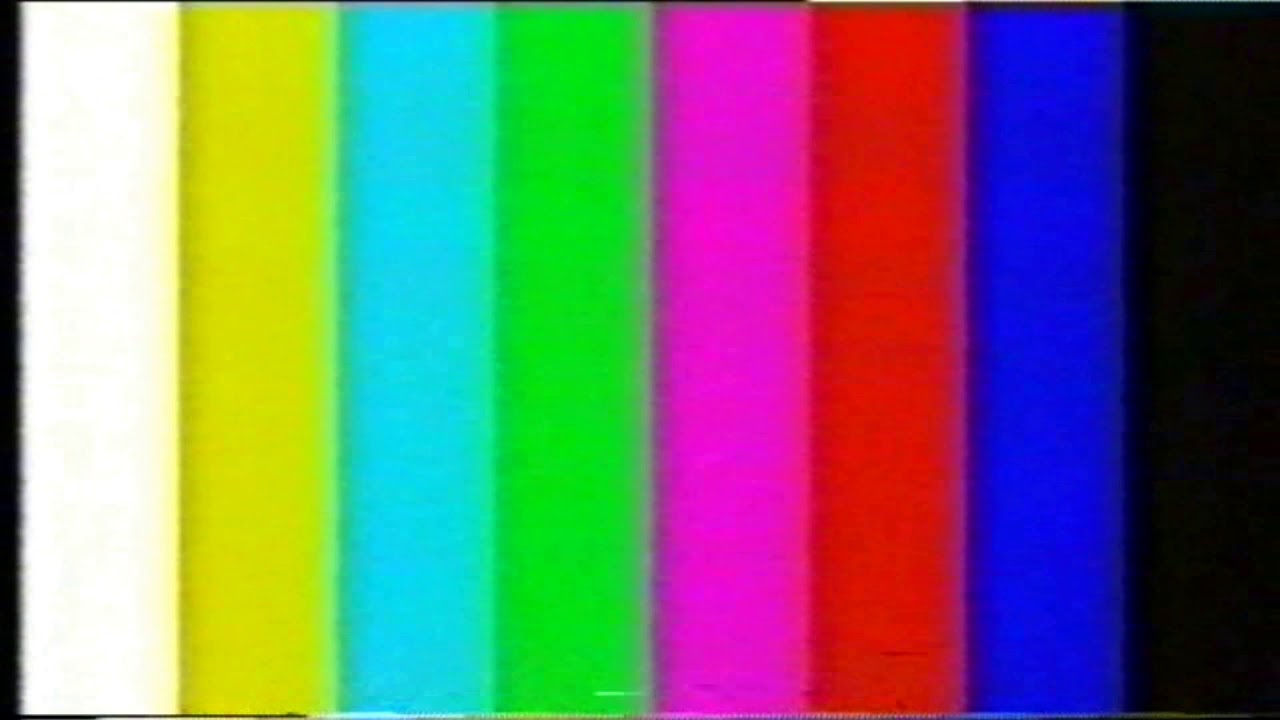 Color Bar test with damage from VHS/TV 3 - YouTube